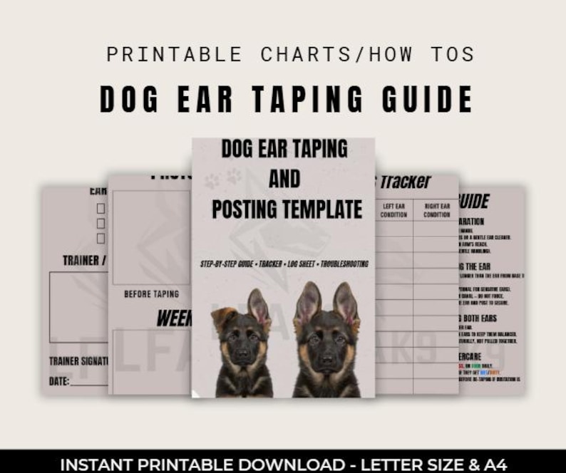 Puppy Ear Taping Kit: Step-by-step Guide + Progress Tracker - Etsy