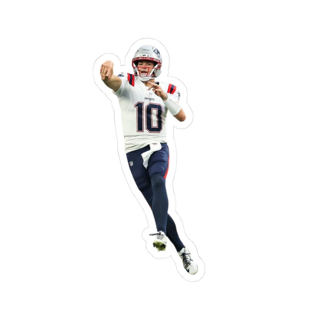 Drake Maye Football Action Sticker | Kiss-cut Sticker - Etsy