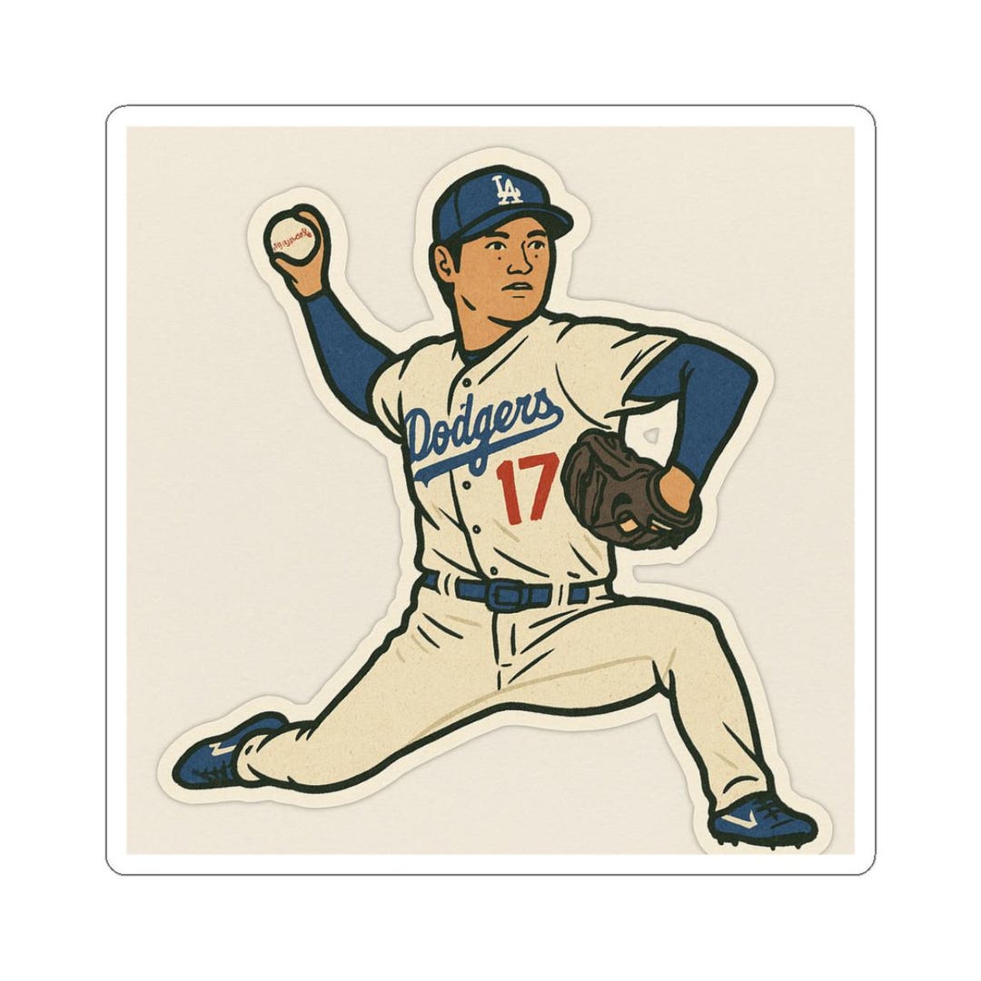 Shohei Ohtani Stickers: Retro Baseball Decal, Sports Fan Gift - Etsy