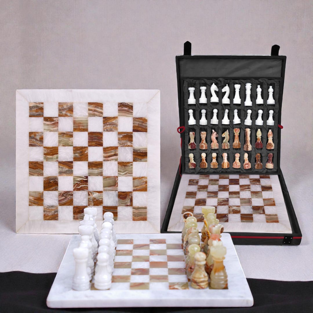 Handmade Marble Chess Set – Artisan Craft Board & Pieces Gift Set - Etsy