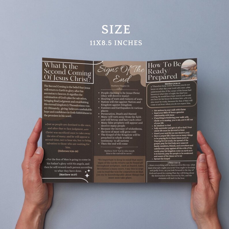 Printable Gospel Tract: Jesus Christ, Second Coming Trifold (digital ...