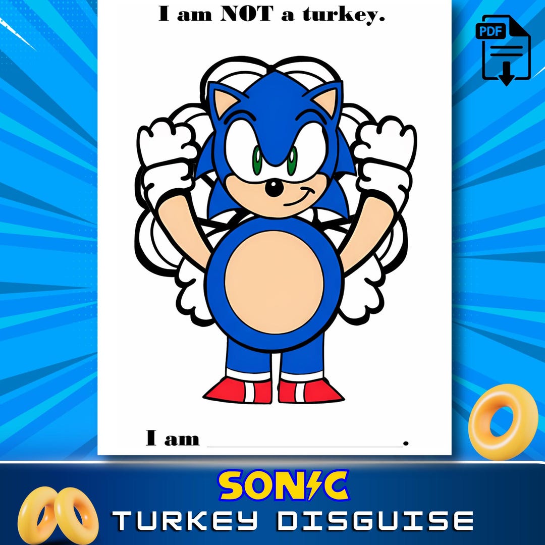 Blue Spiky Hedgehog Turkey Disguise | Printable Cut & Paste Craft for ...