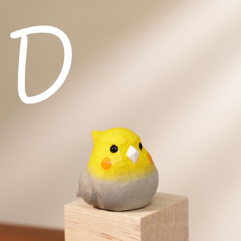 Handmade Wooden Carving Bird Figurines, Colorful Bird Ornaments ...