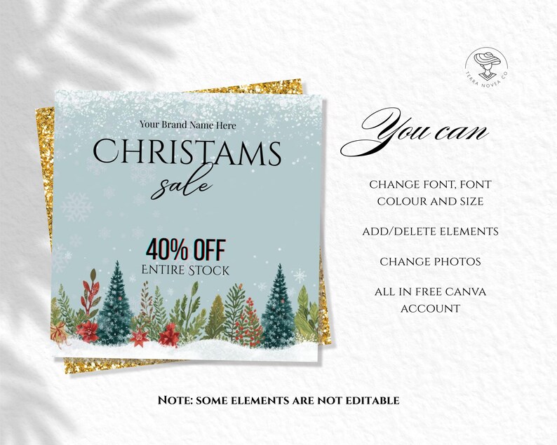 Christmas Shop Flyer Template – Holiday Sale Flyer for Small Business ...