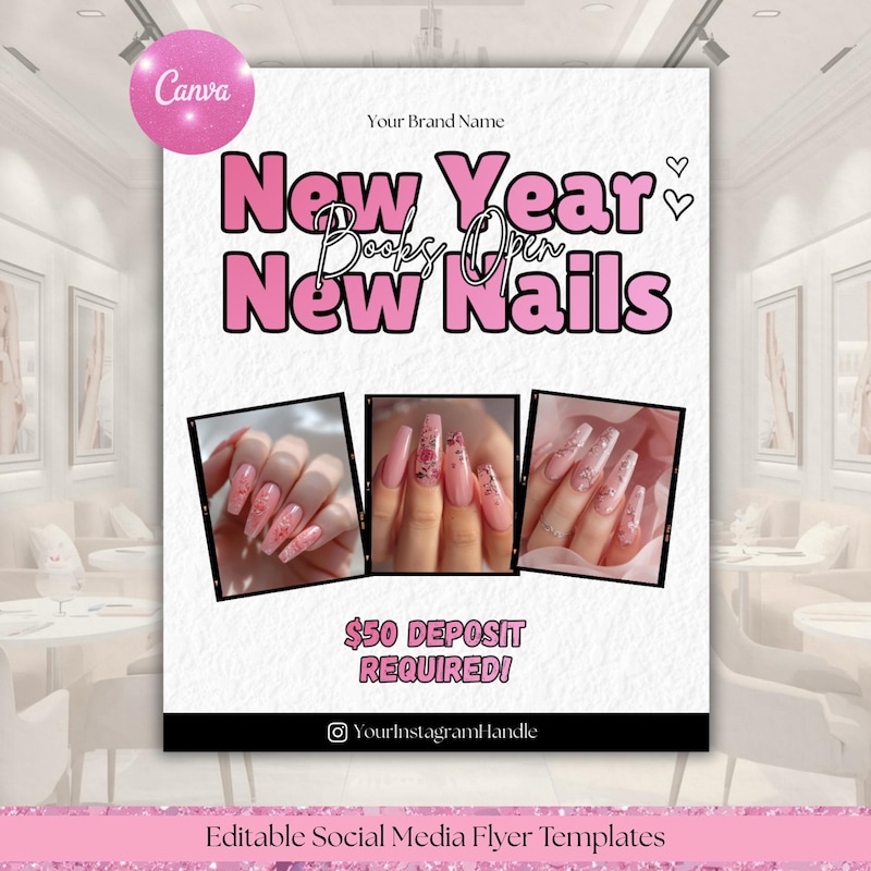 Luxury Nail Tech Flyer - Etsy