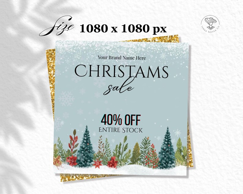 Christmas Shop Flyer Template – Holiday Sale Flyer for Small Business ...