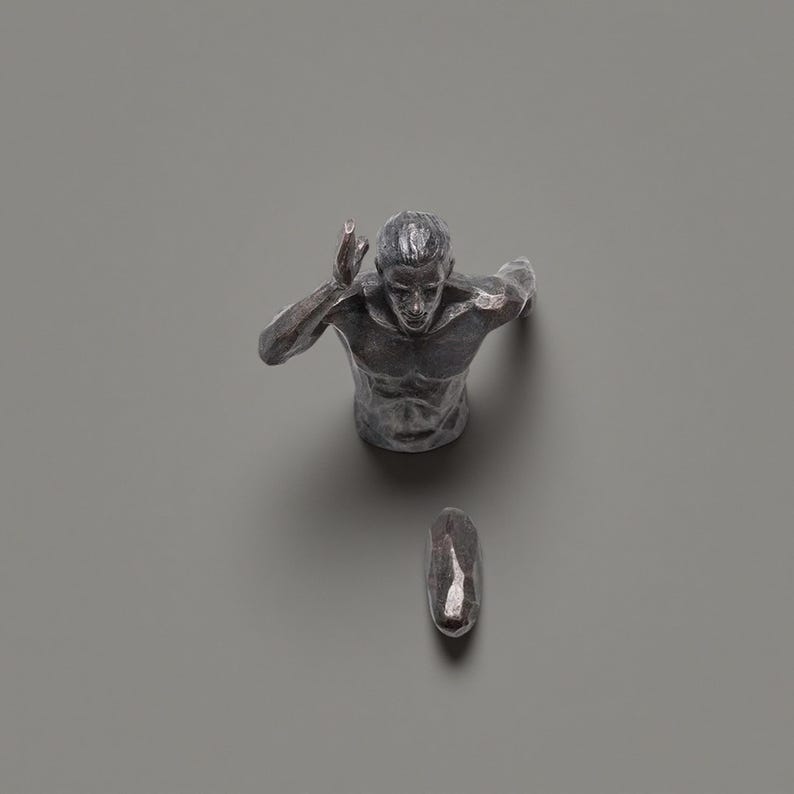 3D Running Man Wall Sculpture: Industrial Resin Modern Art - Etsy