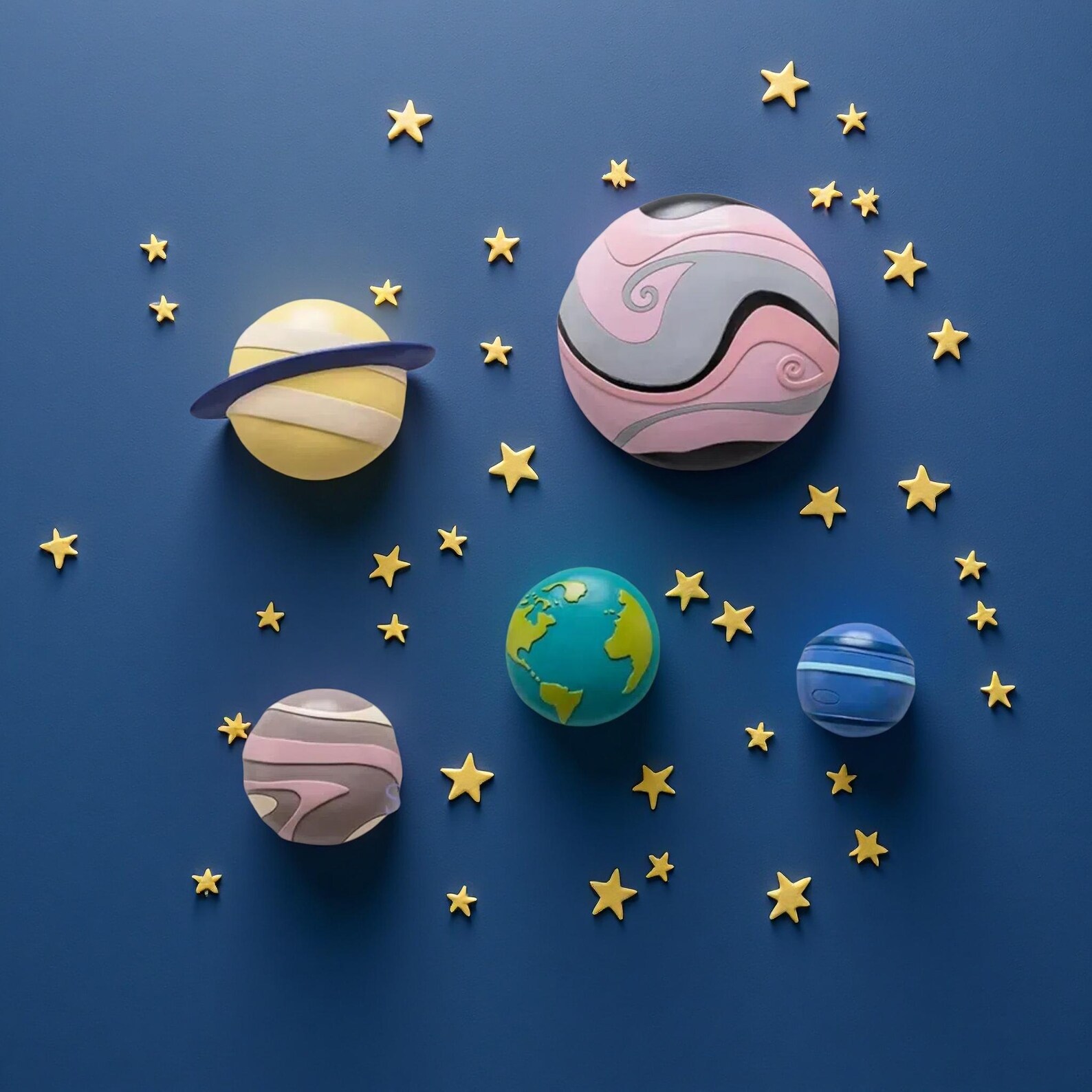 Resin Planet Earth Wall Decor: Galaxy Nursery Art - Etsy