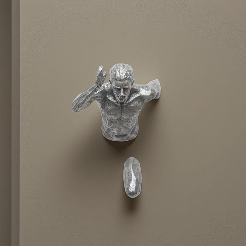 3D Running Man Wall Sculpture: Industrial Resin Modern Art - Etsy