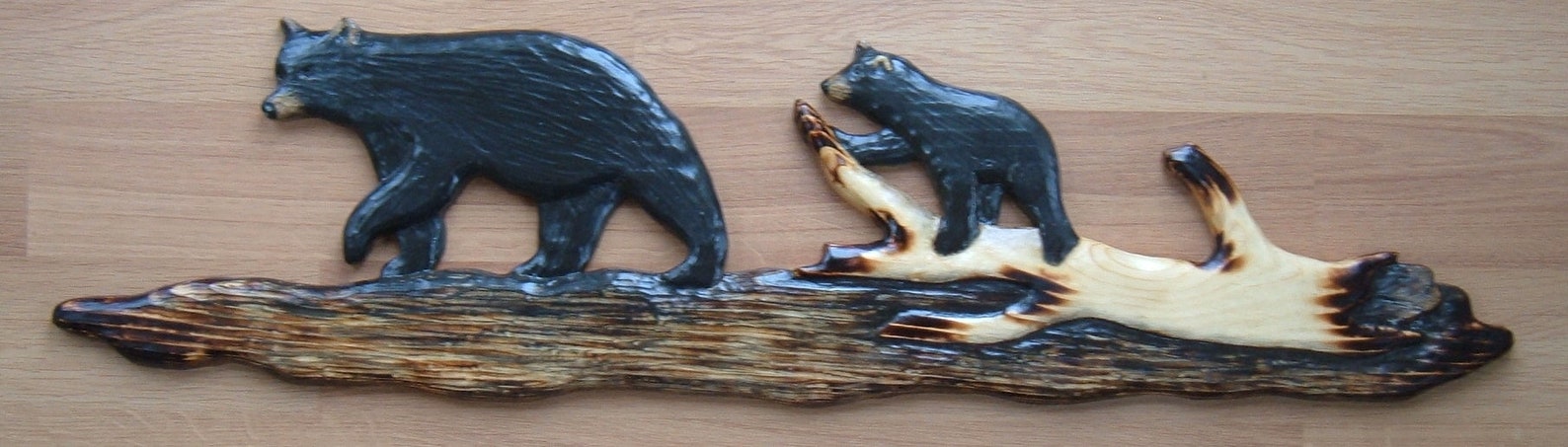 Black Bear Wood Carving chainsaw Carving Log Cabin Decor - Etsy