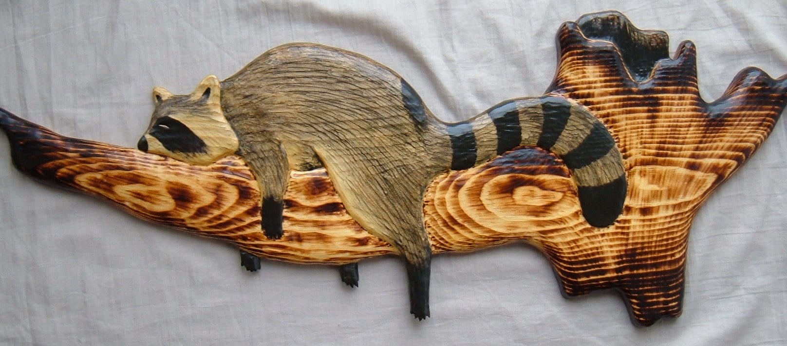 Wood Carving Raccoon Chainsaw Carving Log Cabin Decor Chainsaw - Etsy