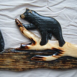 Black Bear, Wood Carving ,chainsaw Carving, Log Cabin Decor, Wall Art ...