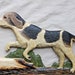 BEAGLE CHASING RABBIT, Cub, Wood Carving, Chainsaw Carving, Log Cabin ...