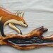 Red Fox, Wood Carving ,chainsaw Carving, Log Cabin Decor, Wall Art ...