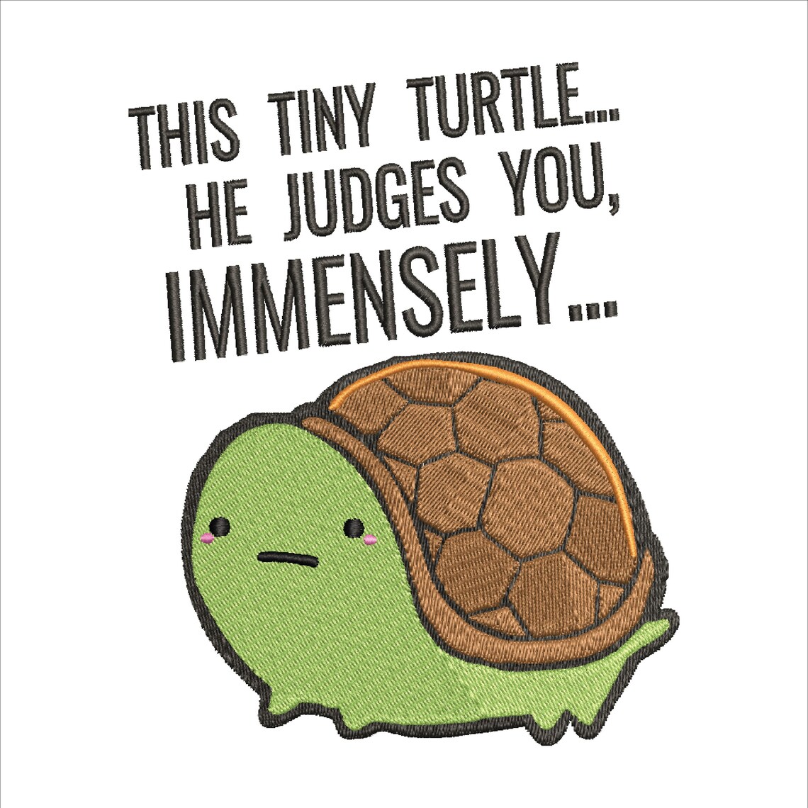 Judgy Turtle Embroidery Design – Funny Sea Turtle Machine Embroidery ...