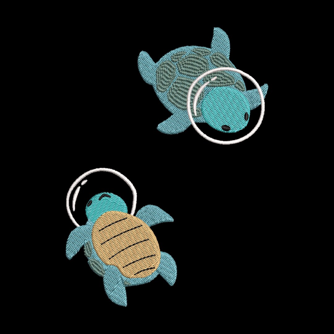 Sweet Sea Turtle Embroidery Design – Baby Turtle Machine Embroidery ...