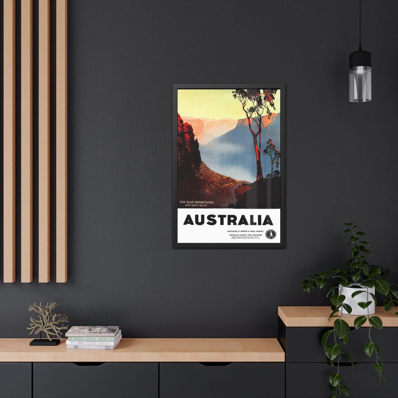 The Blue Mountains New South Wales Australia Vintage Travel Poster ...