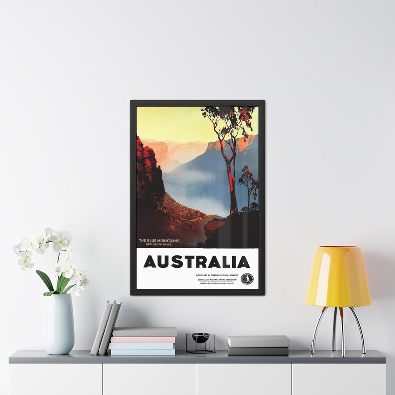 The Blue Mountains New South Wales Australia Vintage Travel Poster ...