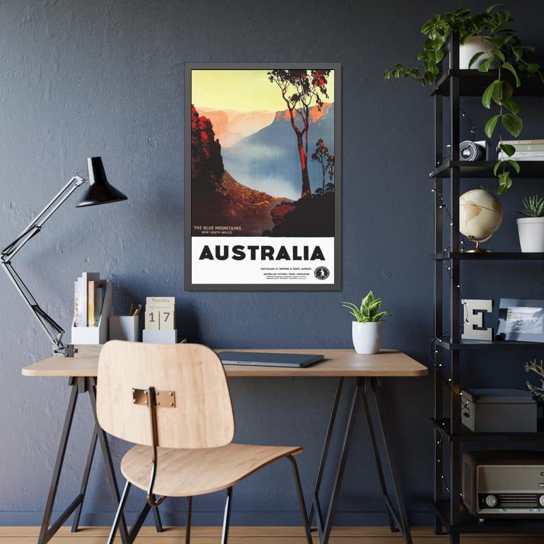 The Blue Mountains New South Wales Australia Vintage Travel Poster ...