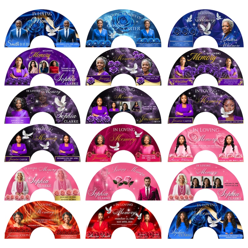 26 in Loving Memory Clack Fan Canva Editable Templates, in Loving ...