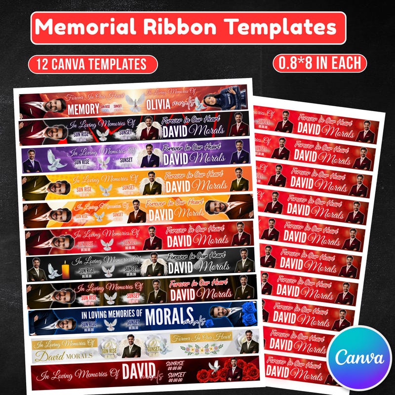 Ribbon Memorial 7/8 - Etsy