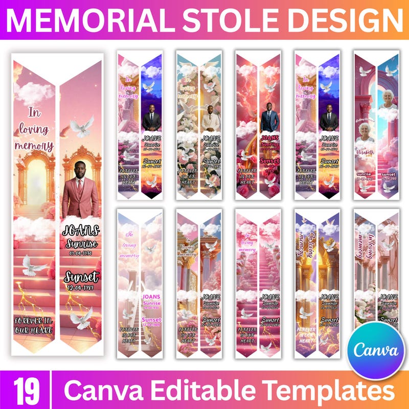 Psd Memorial Template - Etsy