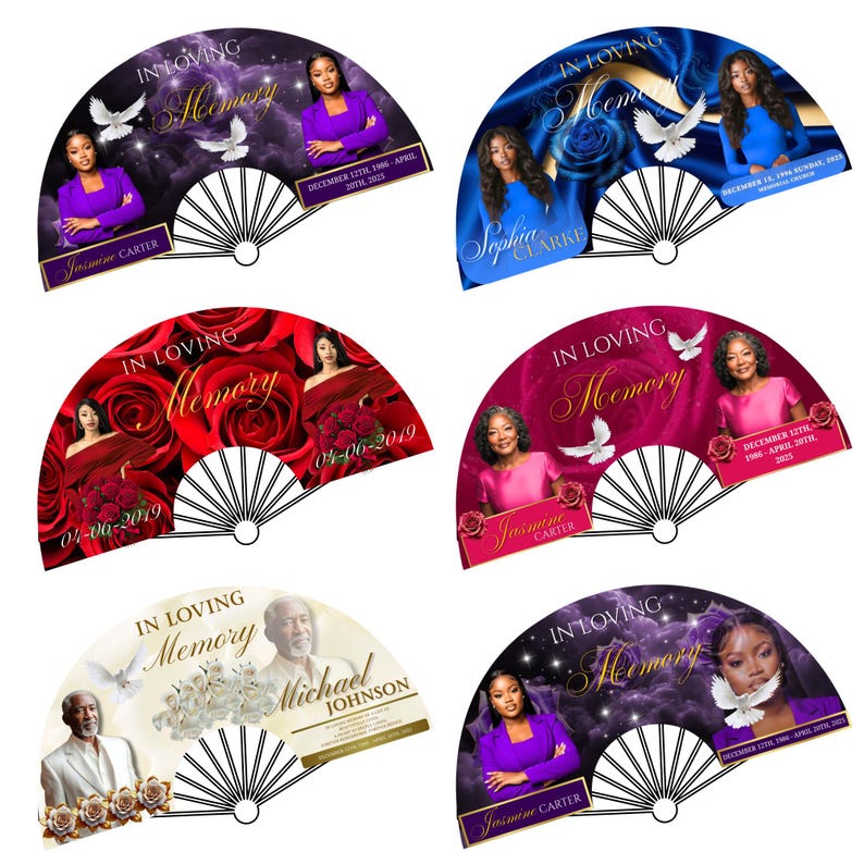 26 in Loving Memory Clack Fan Canva Editable Templates, in Loving ...