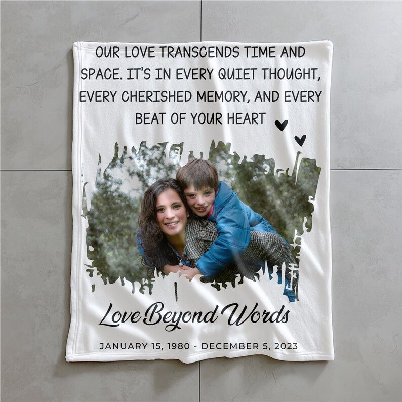 10 in Loving Memory Photo Blanket Canva Editable Templates, in Loving ...