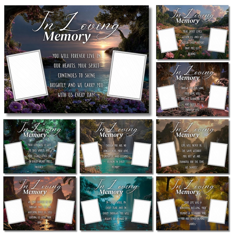 10 in Loving Memory Slate Canva Editable Templates, in Loving Memory ...