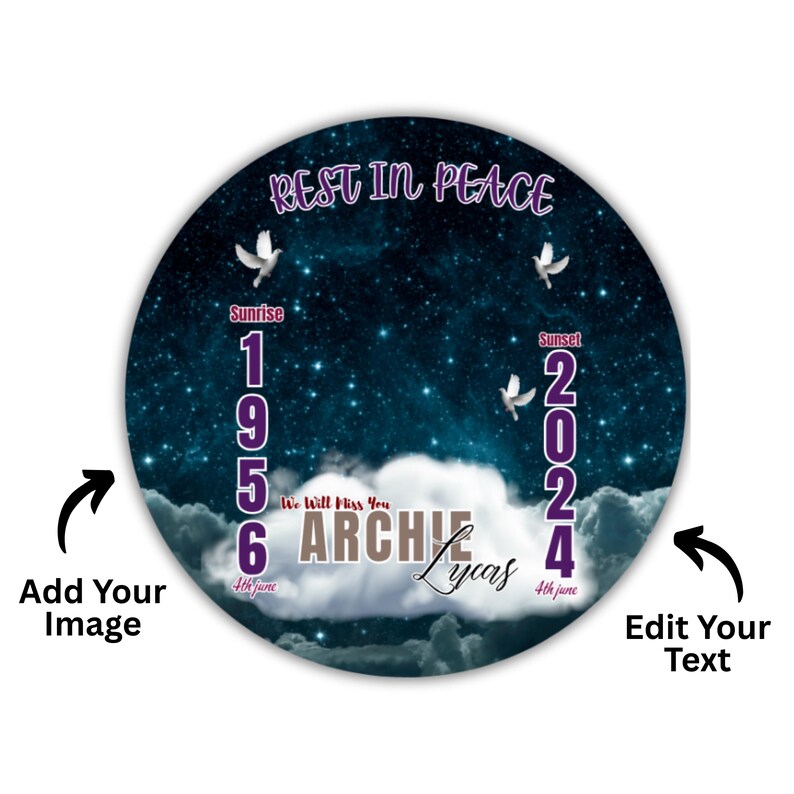 50 Rest in Peace Pin Button Canva Editable Templates, Memorial Pin ...