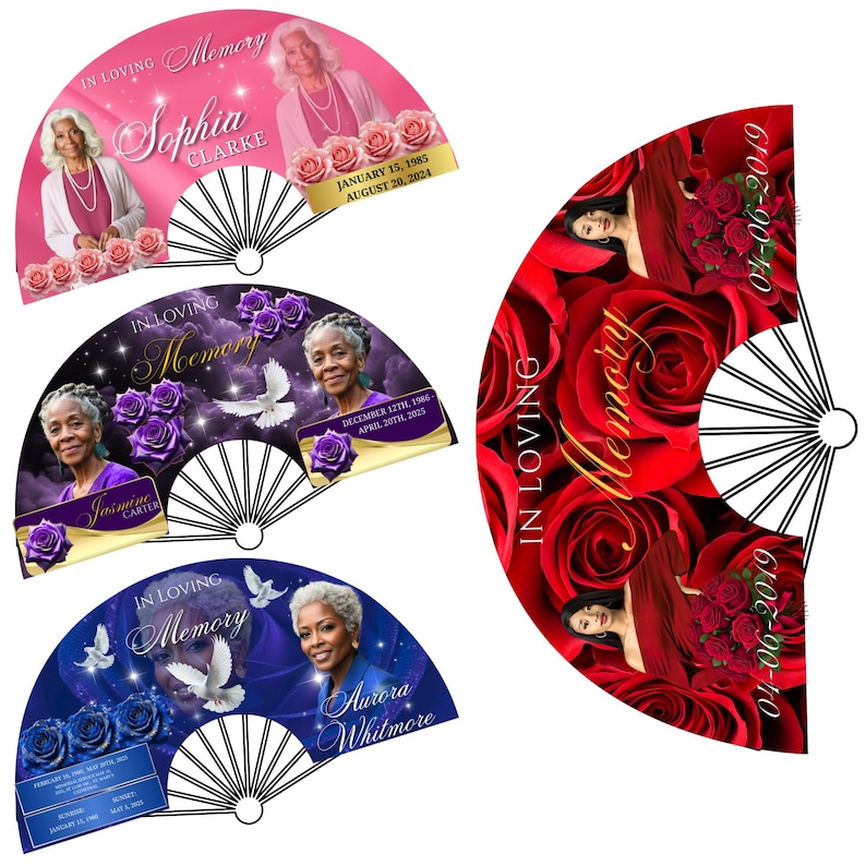 26 in Loving Memory Clack Fan Canva Editable Templates, in Loving ...