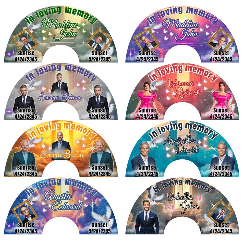 10 in Loving Memory Clack Fan Canva Editable Templates, in Loving ...