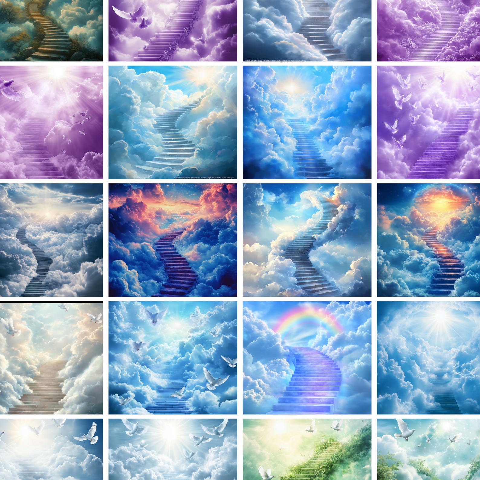 22 Memorial Heaven Backgrounds Png Bundle, Memorial Backgrounds, in ...