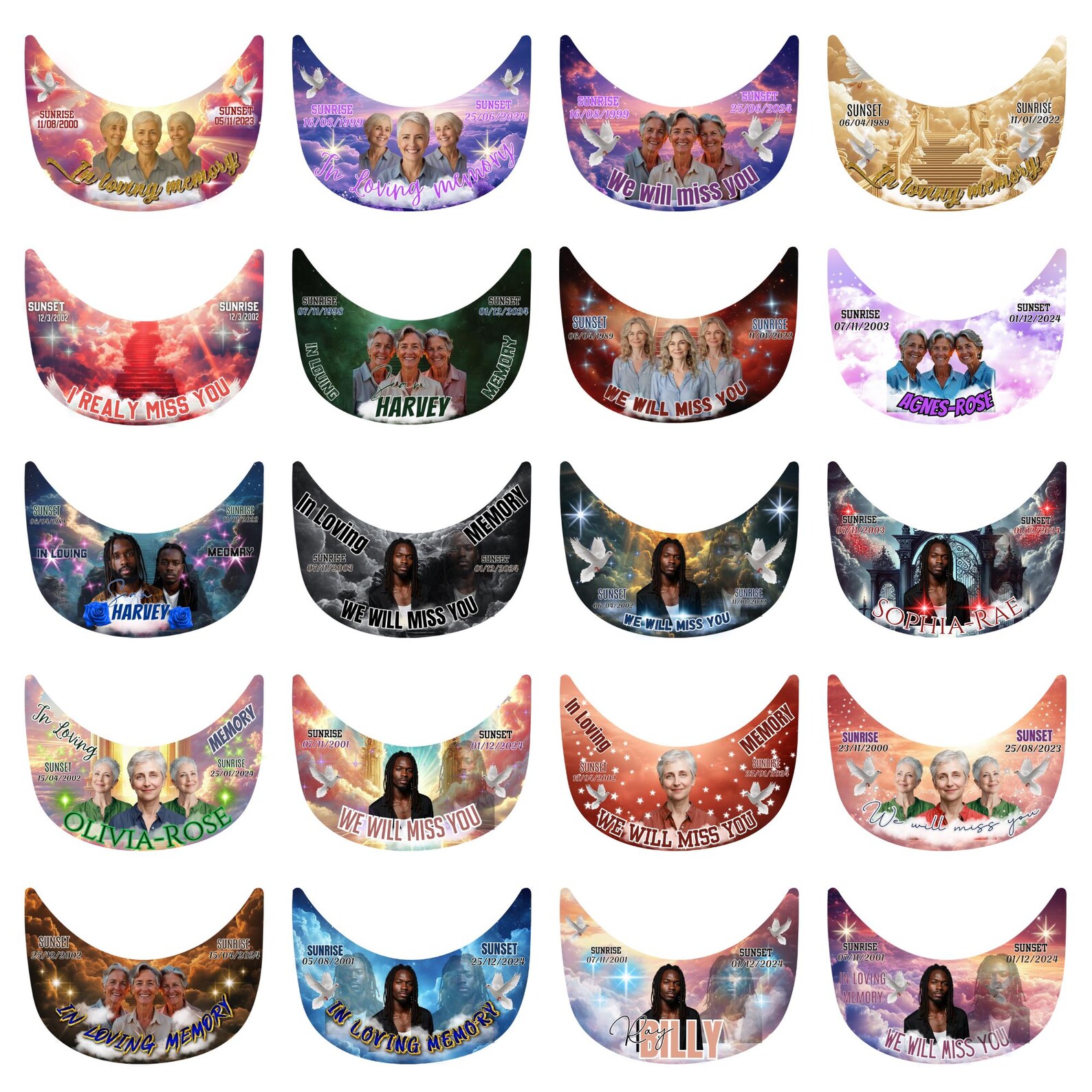 20 Editable Memorial Hat Brim Template, in Loving Memory Hat Brim ...