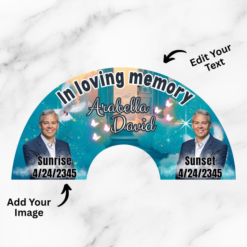 10 in Loving Memory Clack Fan Canva Editable Templates, in Loving ...