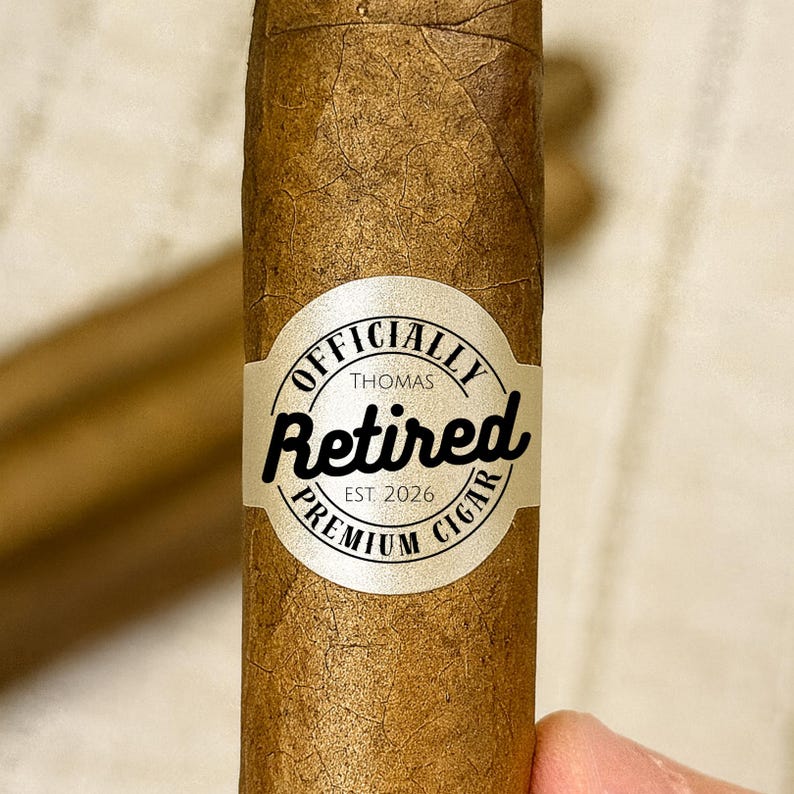 Custom Retirement Cigar Band | "officially Retired" Cigar Label ...