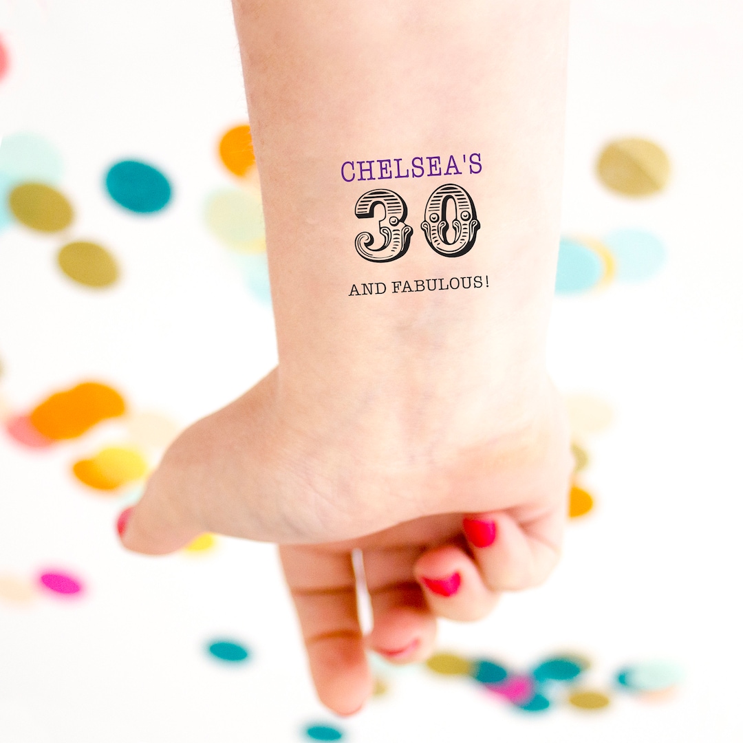 30 & Fabulous Temporary Tattoos, Fabulous Thirty, Dirty Thirty, 30th ...
