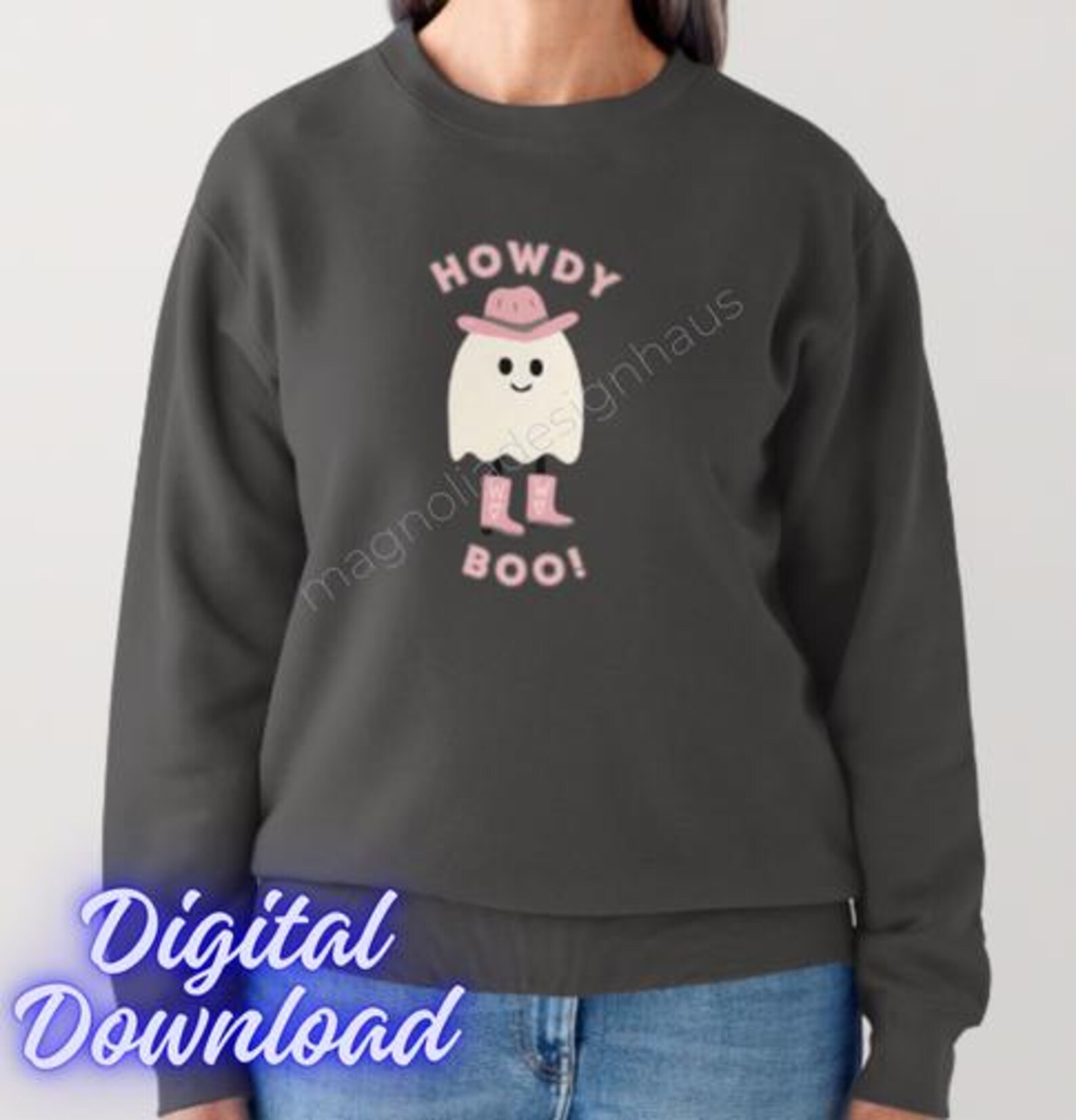 Howdy Boo Cowboy Ghost PNG: Pink Western Halloween (digital Download ...