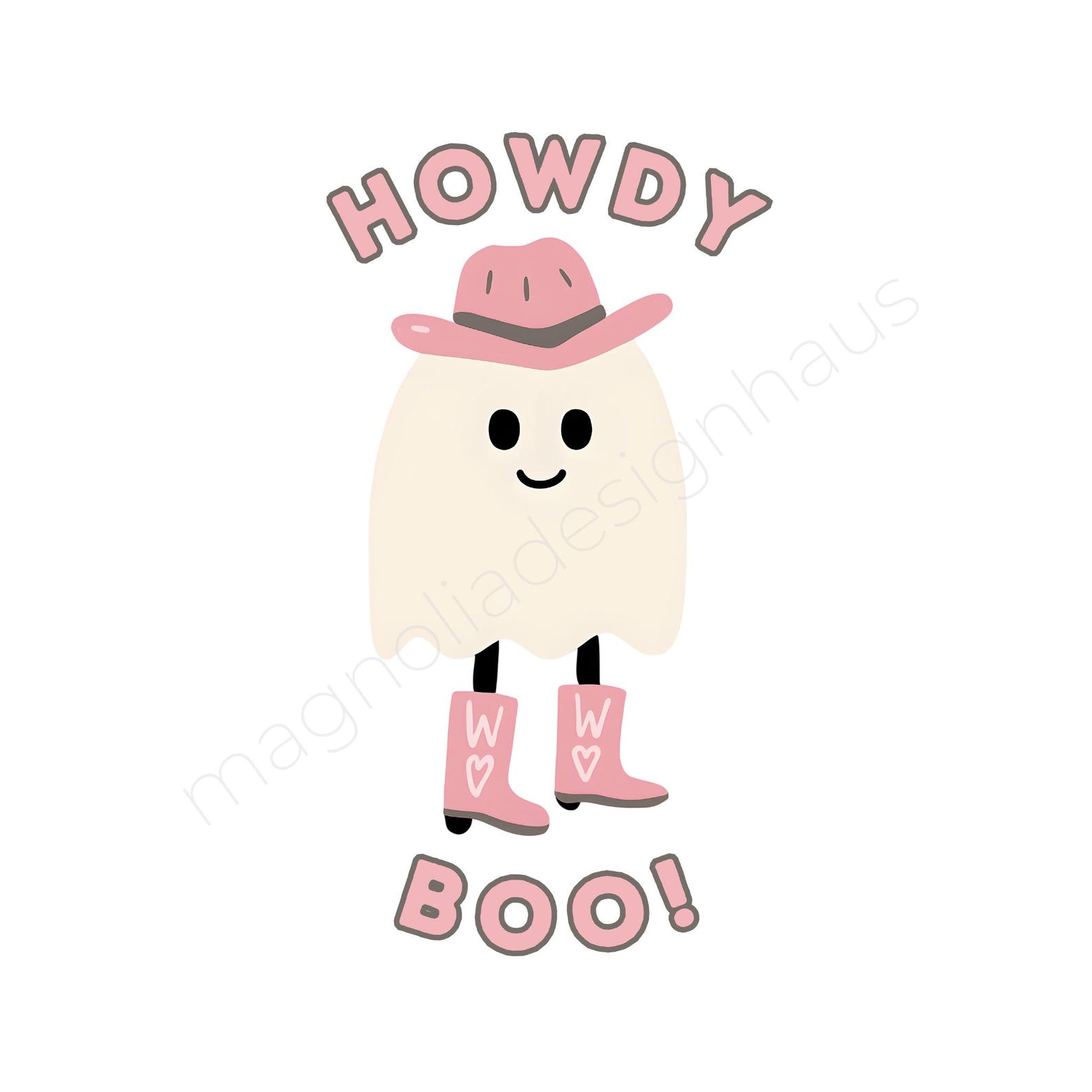 Howdy Boo Cowboy Ghost PNG: Pink Western Halloween (digital Download ...