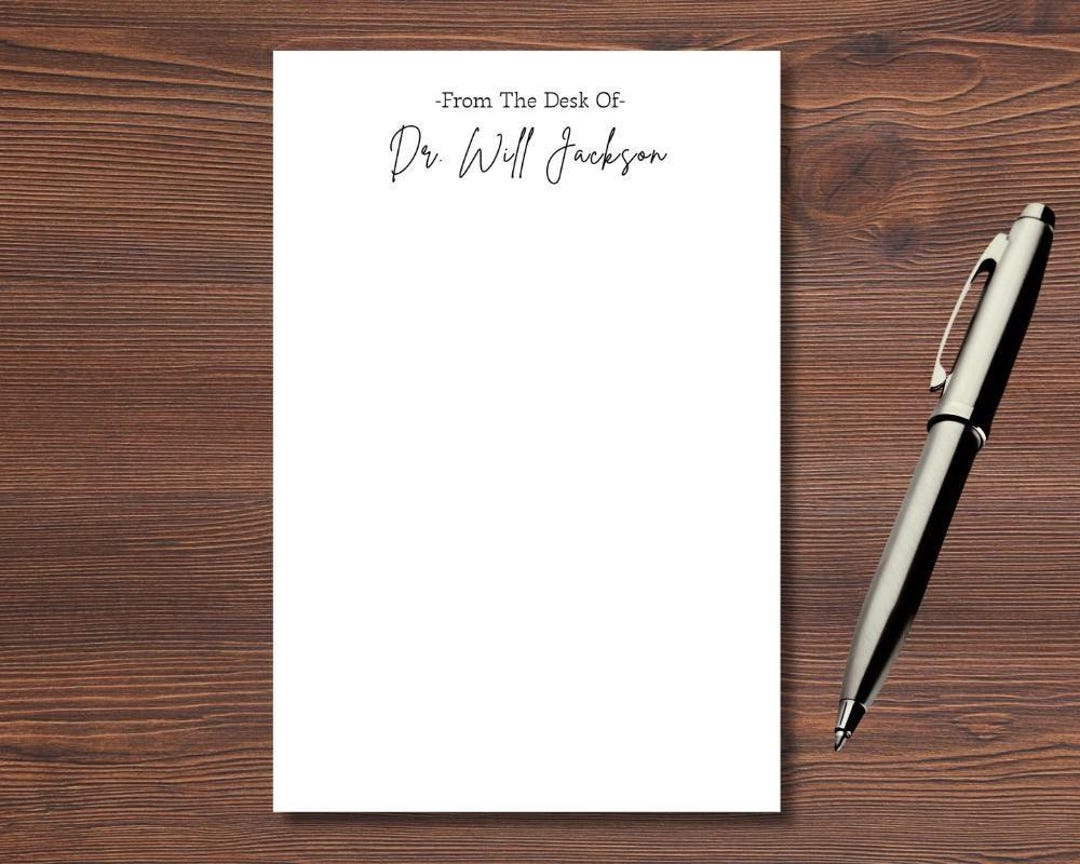 Personalized From the Desk of Notepad, Custom to Do List Pad, Custom ...