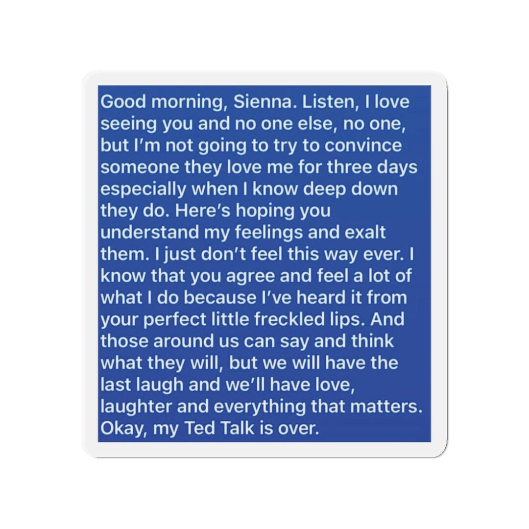 Shep Text to Sienna - 3"x3" Magnet - Etsy