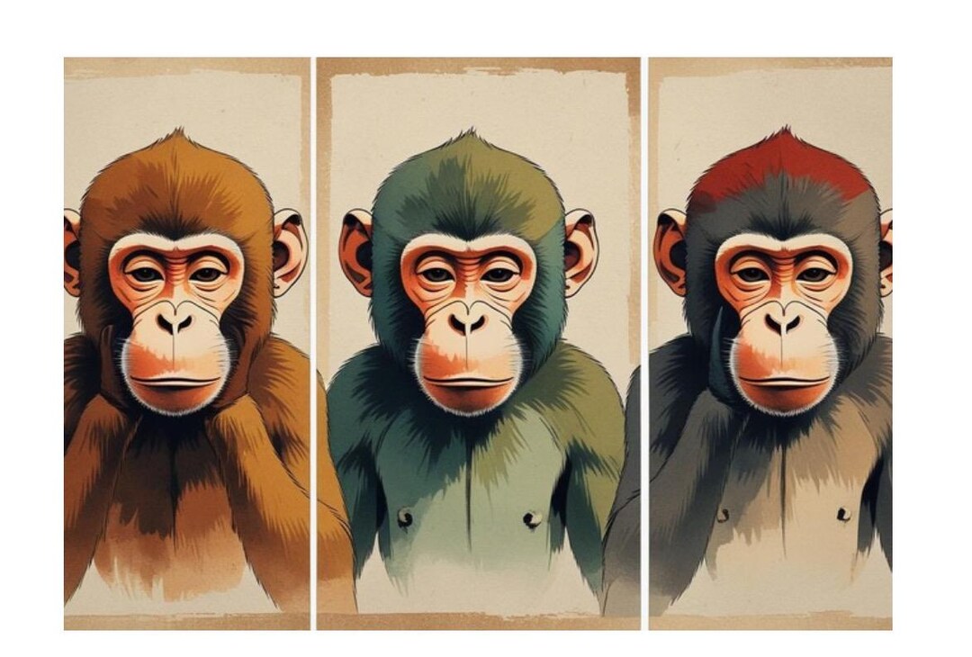 3 Wise Monkeys - Etsy