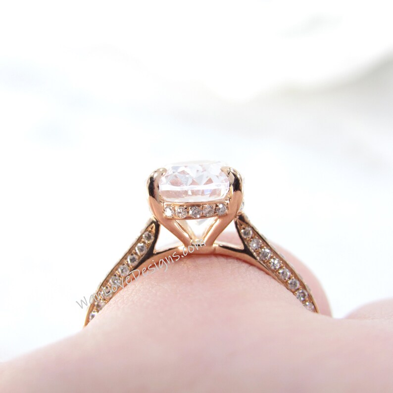 Teal Spinel & Diamond Oval Celebrity Engagement Ring - Etsy