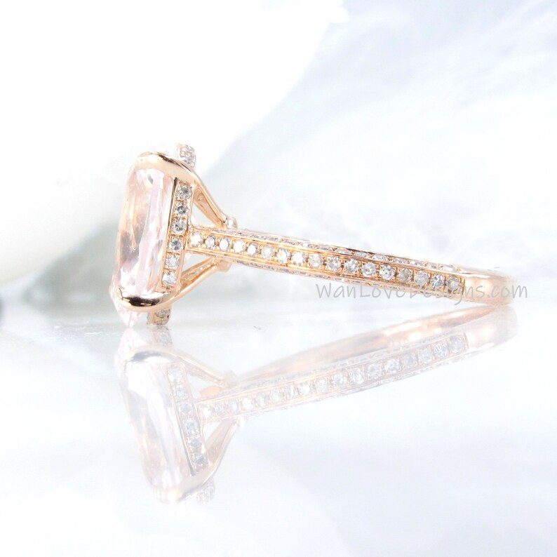 Teal Spinel & Diamond Oval Celebrity Engagement Ring - Etsy