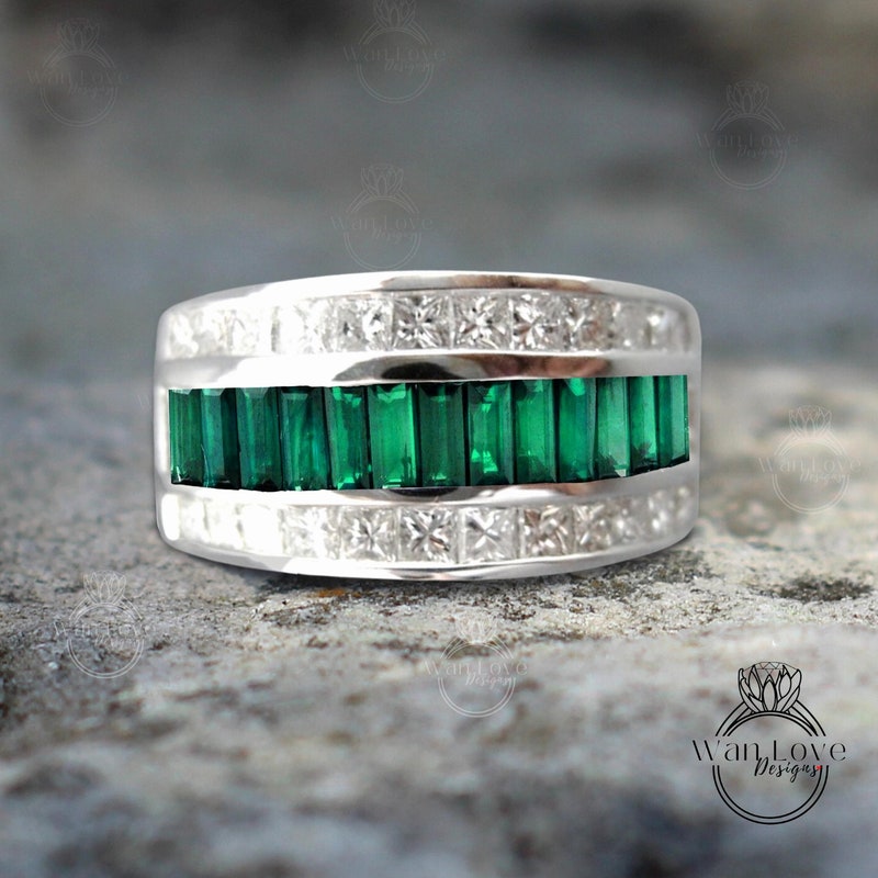 Men Emerald Ring - Etsy