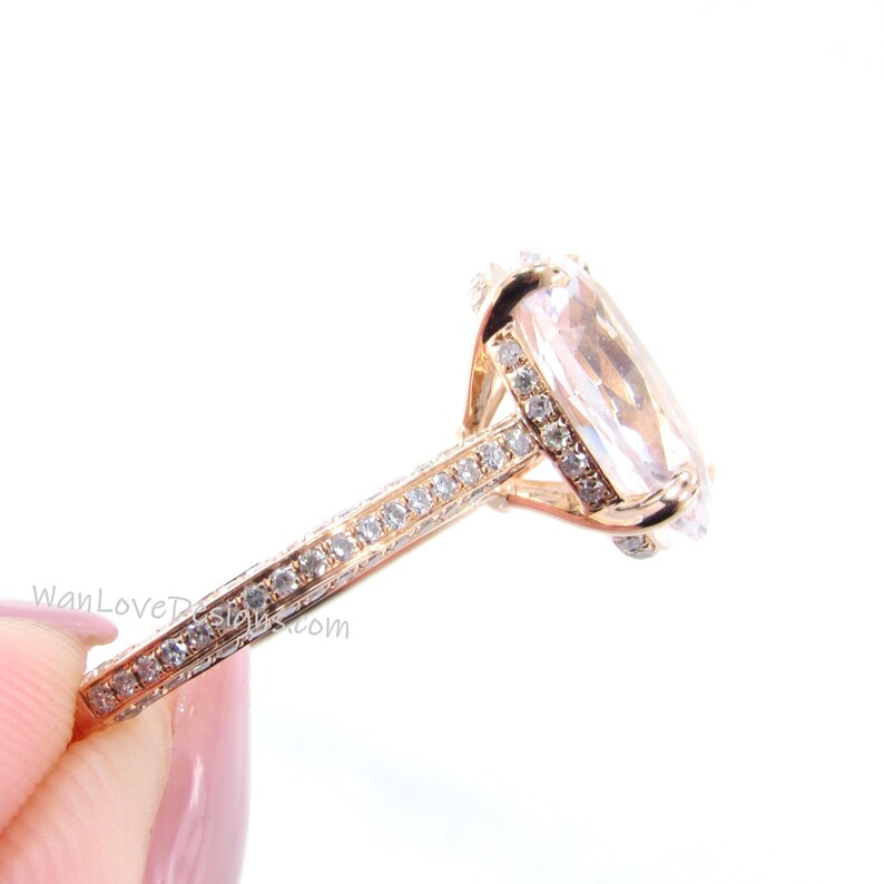 Teal Spinel & Diamond Oval Celebrity Engagement Ring - Etsy