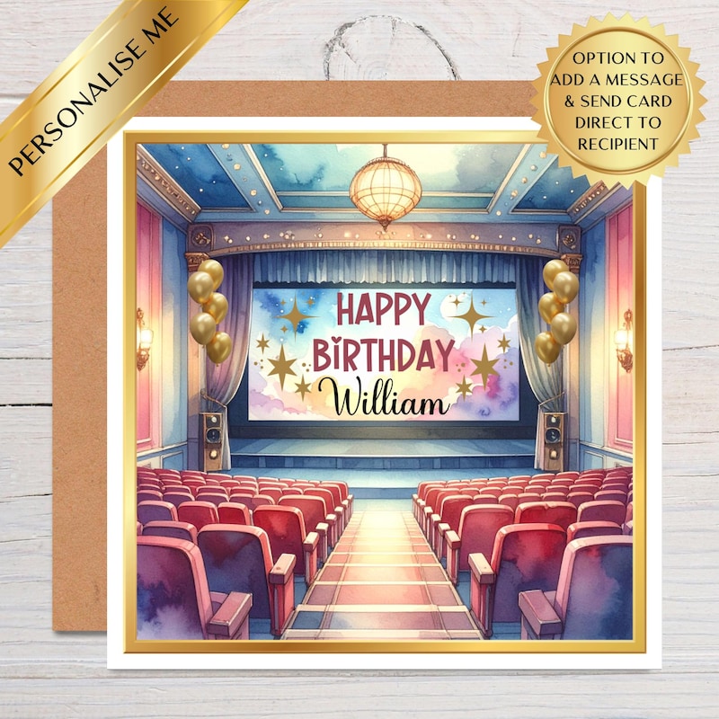 Film Theme Birthday Cards - Etsy