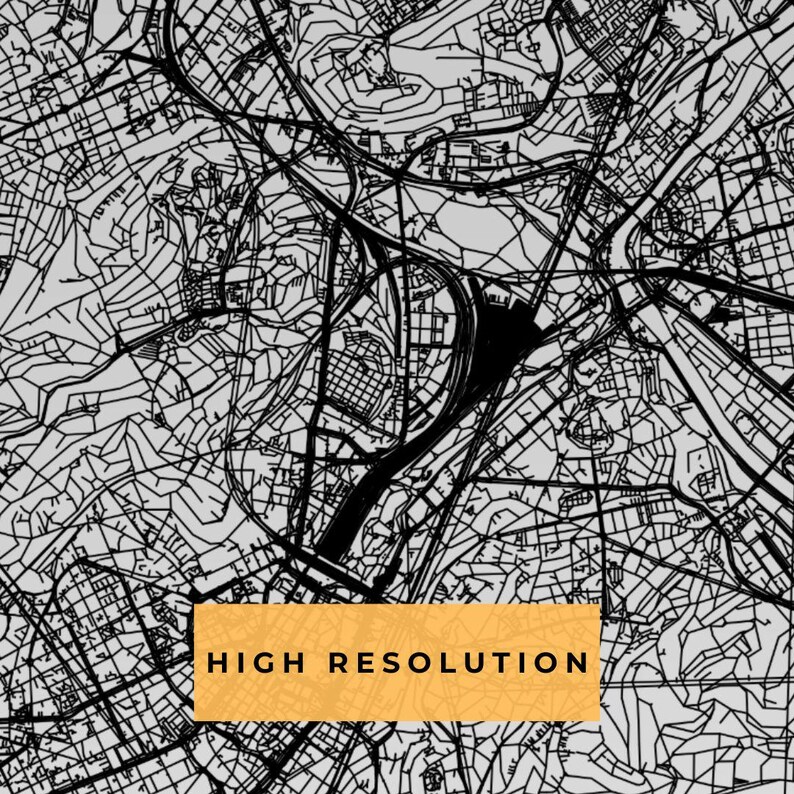 Custom City Map Art Print: Personalized Travel Gift (digital Download ...