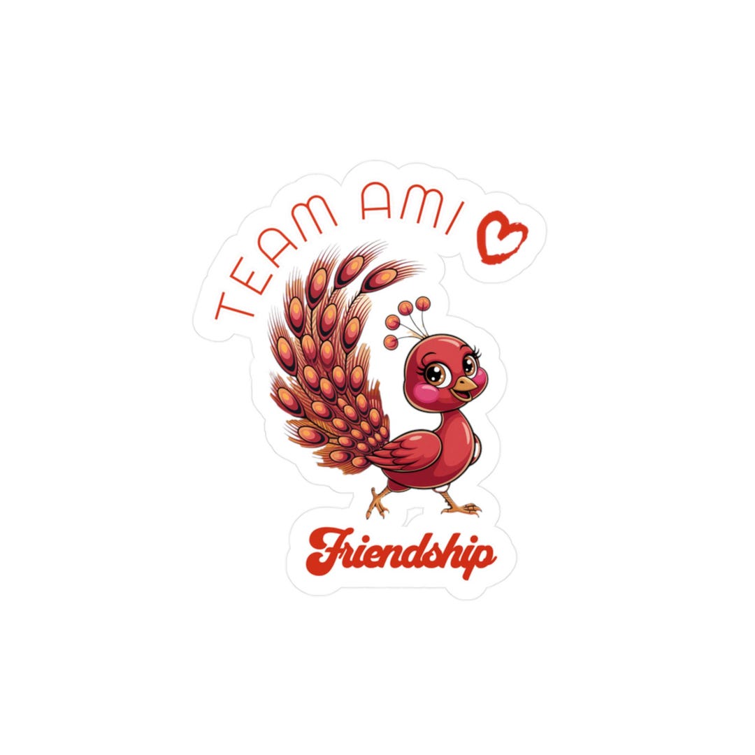 Team Ami Vinyl Decals: Cheerful Friendship Stickers, Water Resistant - Etsy