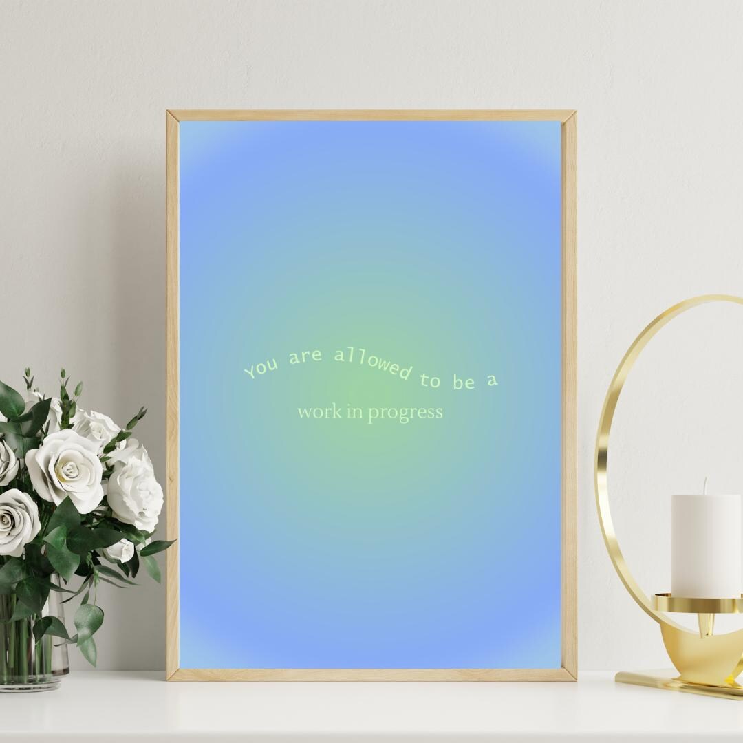 Aesthetic Gradient Wall Art | Digital Print | Aura Poster, College Dorm ...
